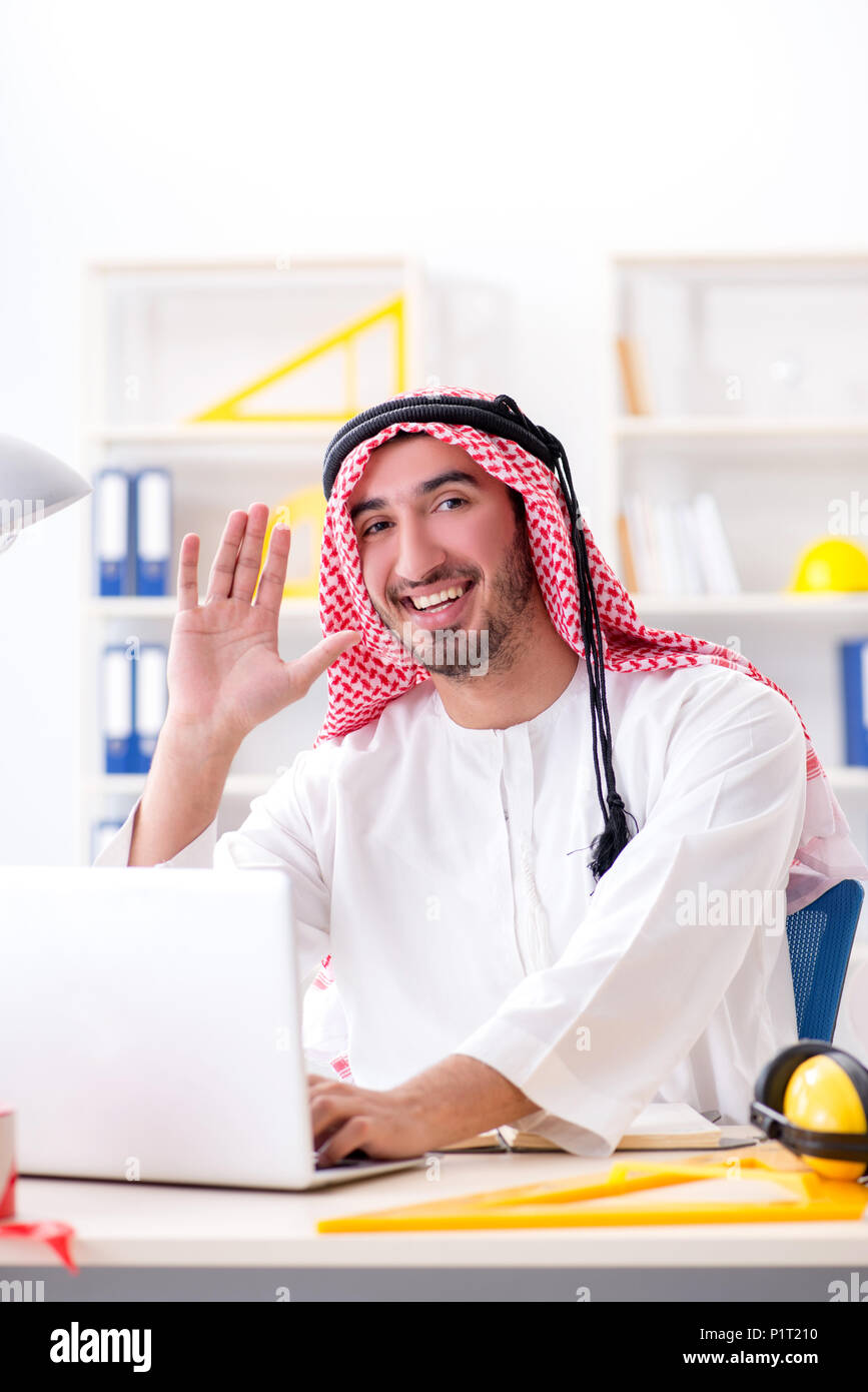 Arab engineer working on new project Stock Photo - Alamy