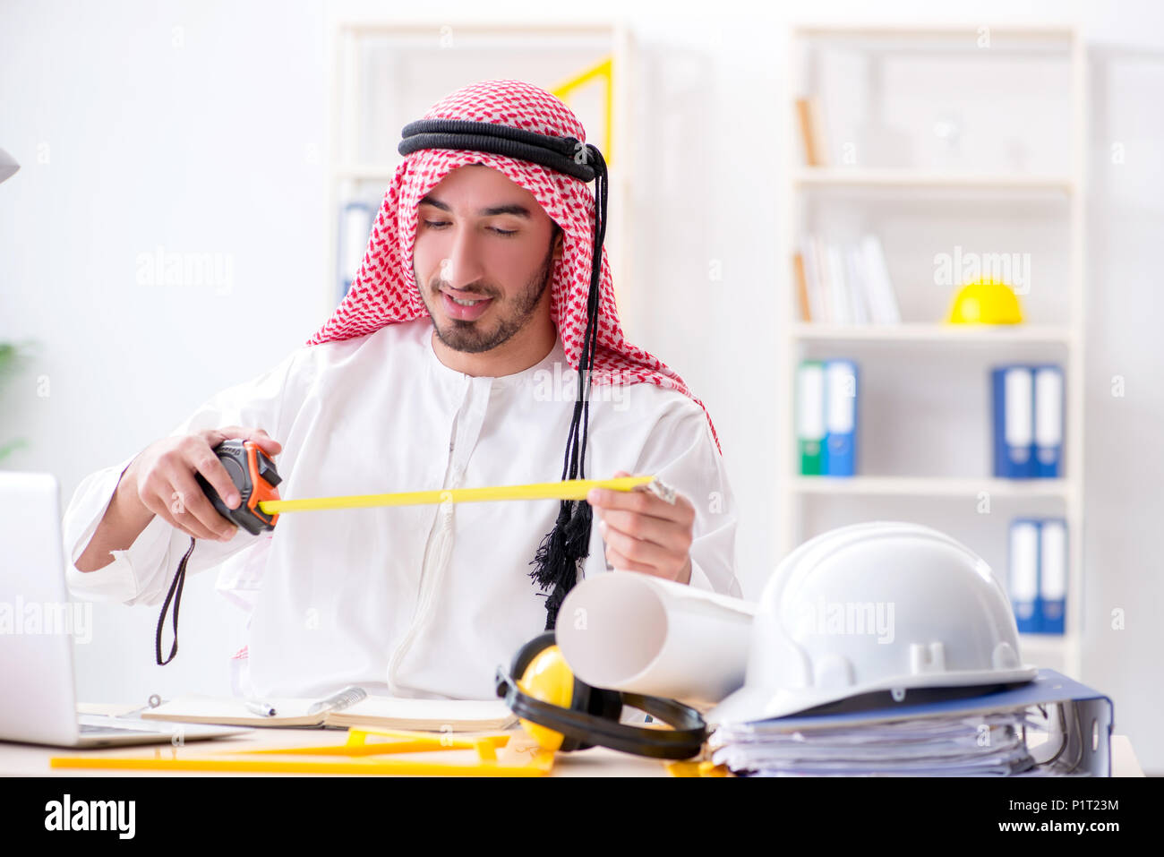 Arab engineer working on new project Stock Photo - Alamy