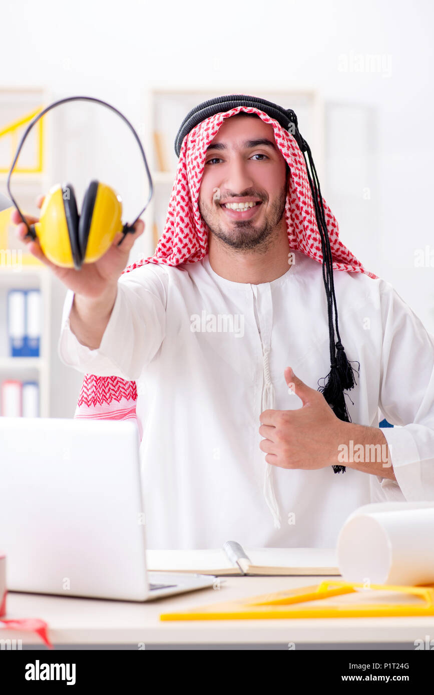 Arab engineer working on new project Stock Photo - Alamy