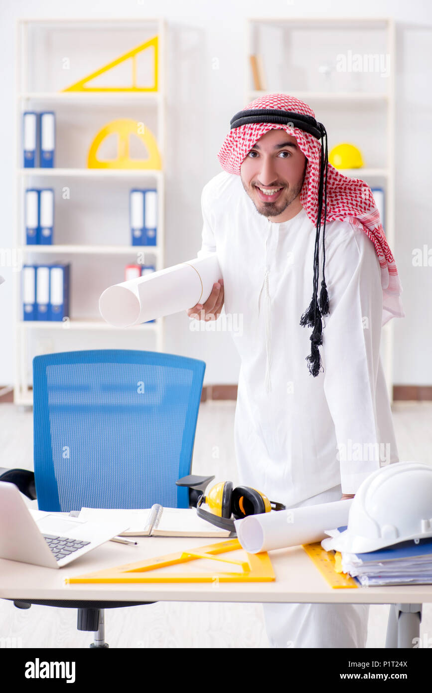 Arab engineer working on new project Stock Photo - Alamy