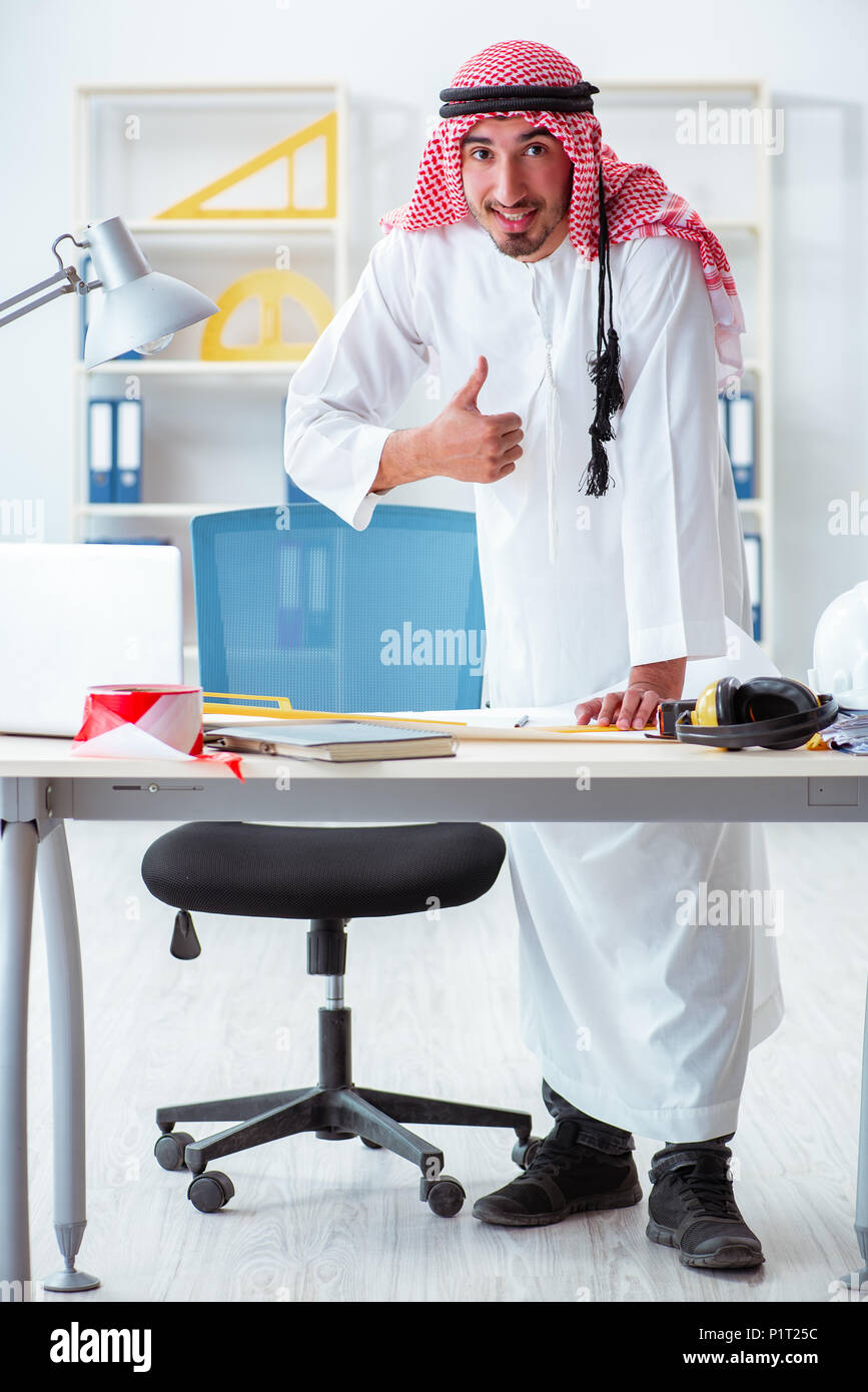 Arab engineer working on new project Stock Photo - Alamy