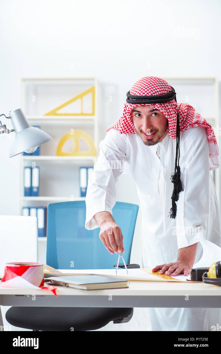 Arab engineer working on new project Stock Photo - Alamy