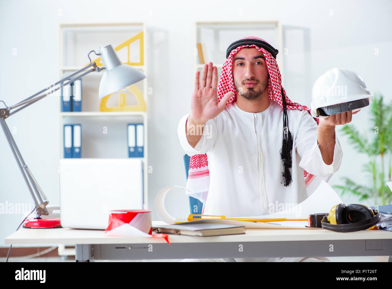 Arab engineer working on new project Stock Photo - Alamy