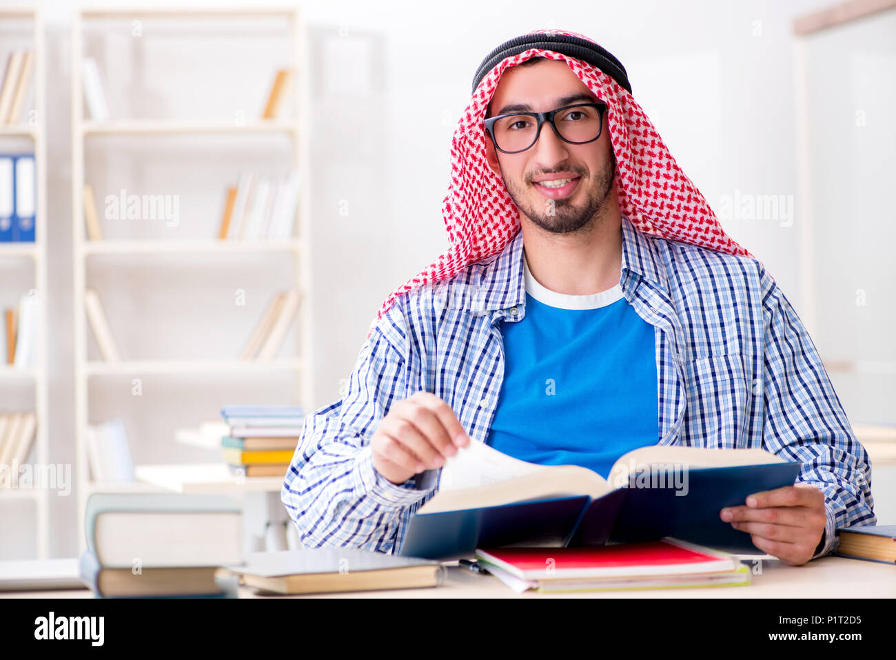Arab student preparing for university exams Stock Photo - Alamy