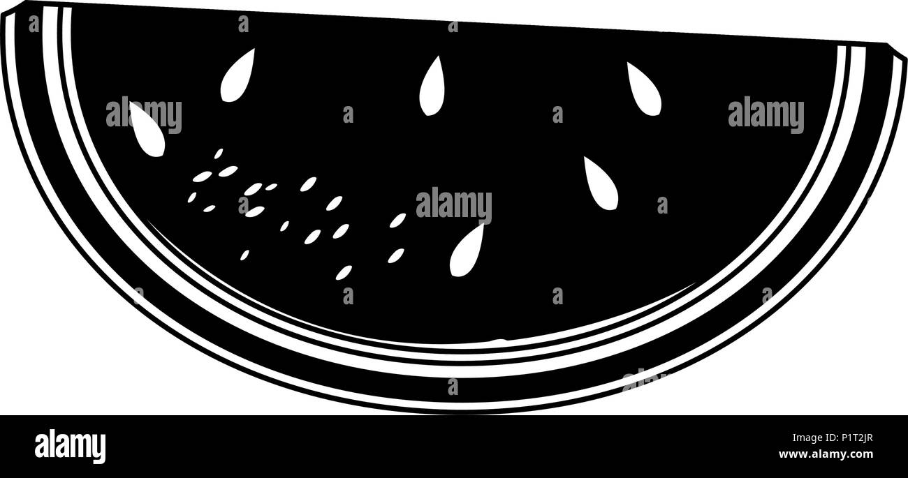 Watermelon sliced fruit in black and white Stock Vector Image & Art - Alamy