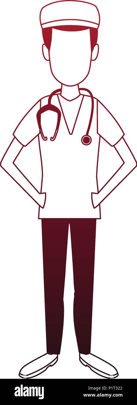 Surgeon doctor cartoon red lines Stock Vector Image & Art - Alamy