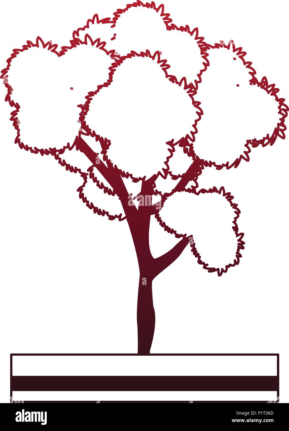 Tree on ground Stock Vector Image & Art - Alamy