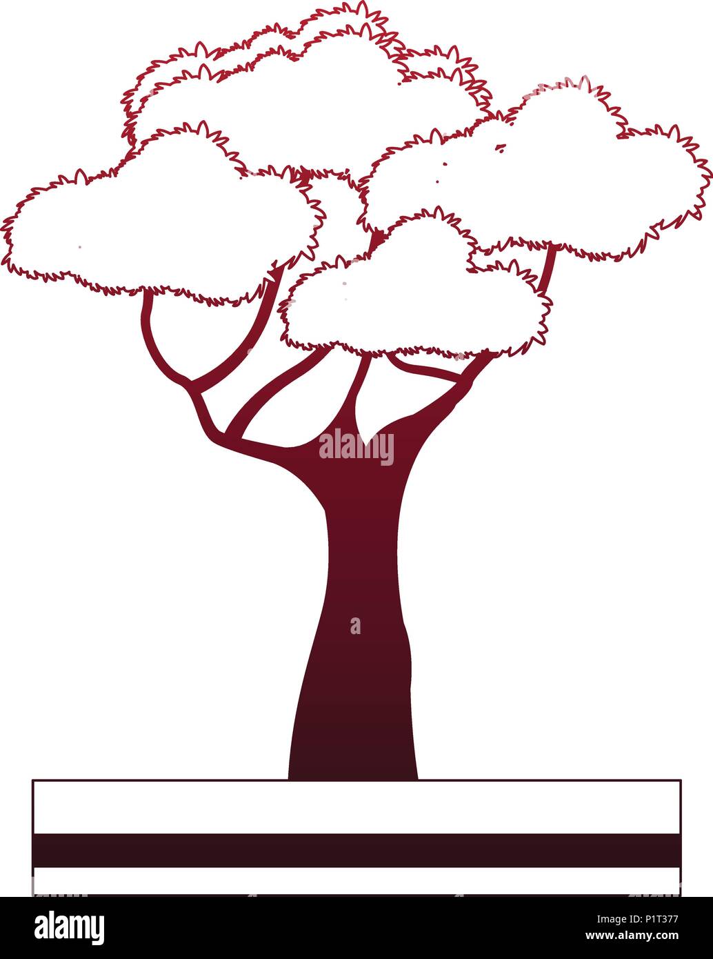 Tree on ground Stock Vector Image & Art - Alamy