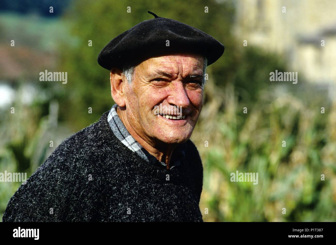 old basque farmer near Regil Stock Photo - Alamy