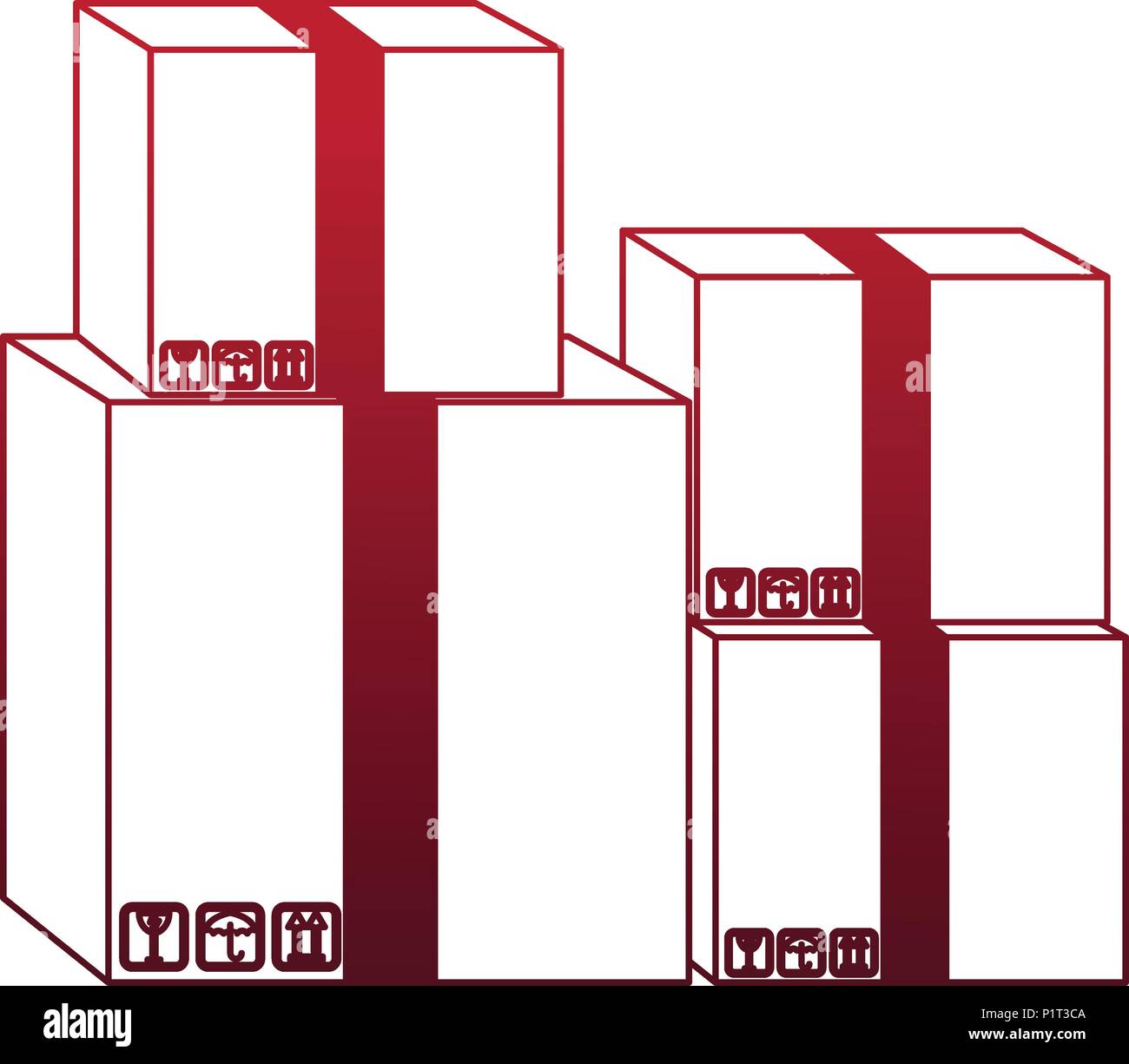 Red mail boxes on Stock Vector Images - Alamy