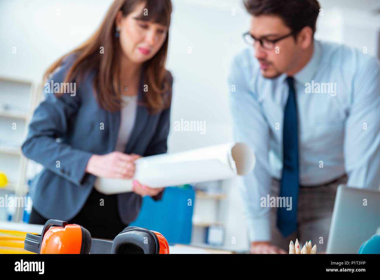 Engineers working on new project Stock Photo - Alamy