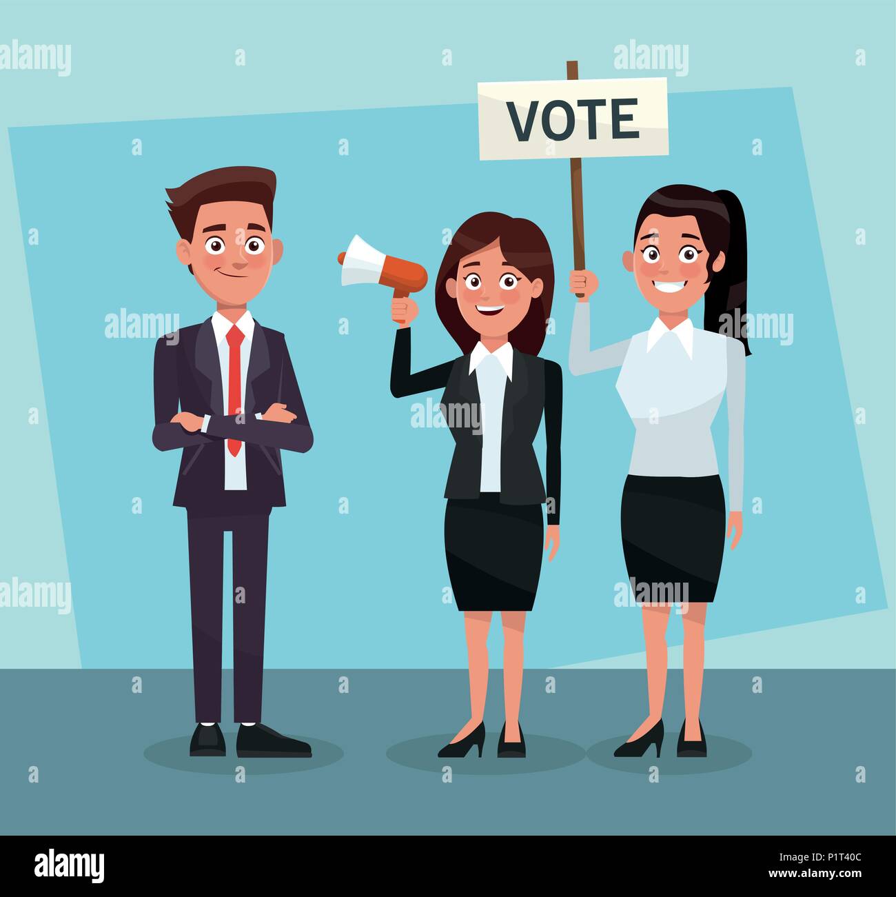 Politicians in vote campaign Stock Vector Image & Art - Alamy