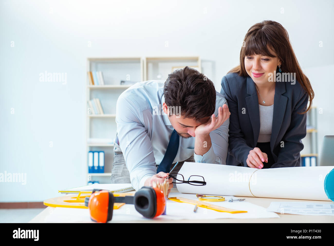 Engineers working on new project Stock Photo - Alamy