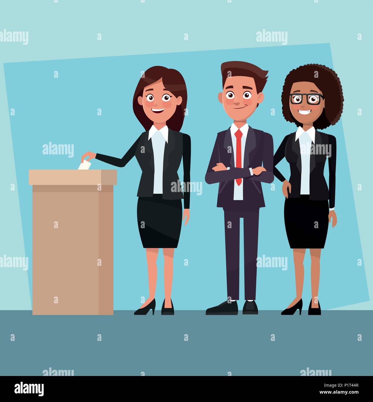 People voting cartoons Stock Vector Image & Art - Alamy