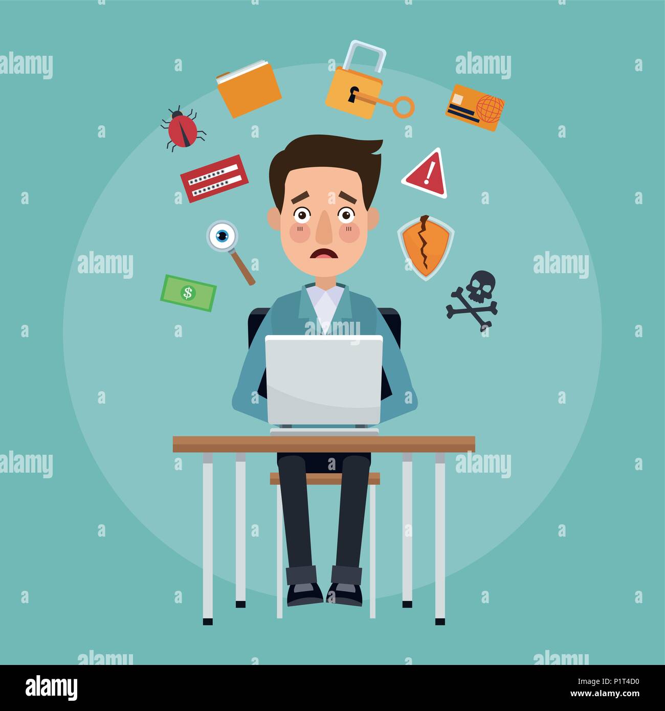 Security system cartoon Stock Vector Image & Art - Alamy