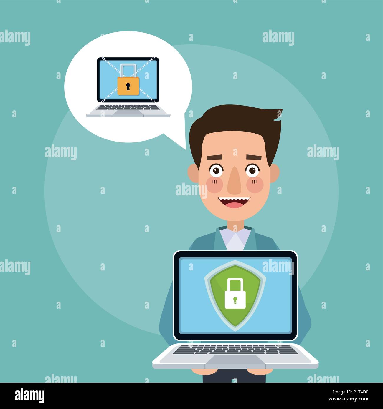 Hacker And Security System Stock Vector Image And Art Alamy