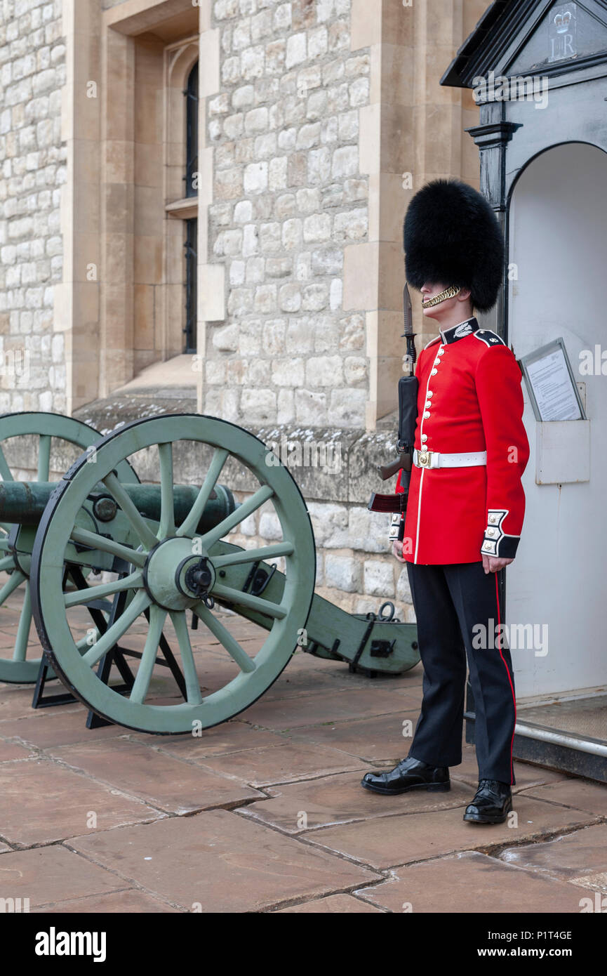 The sentry of the Jewel House at Waterloo Block building, venue for the ...