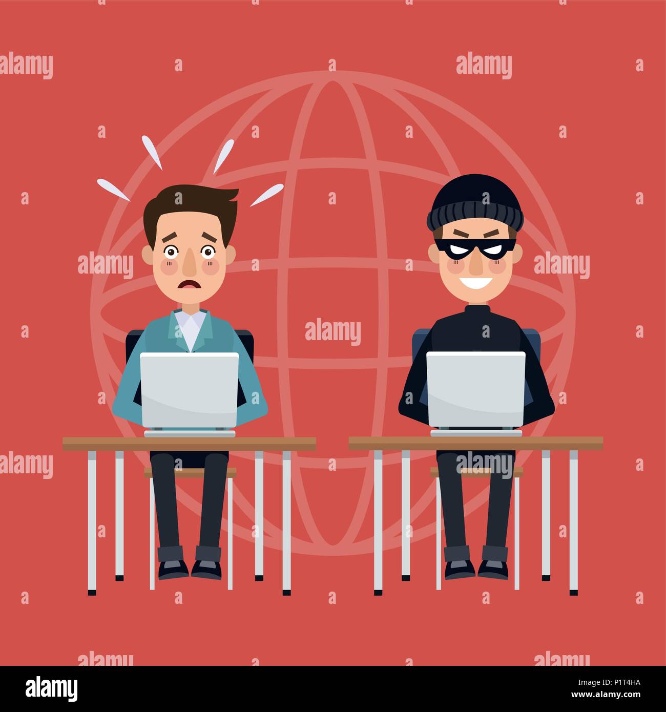 Hacker And Security System Stock Vector Image And Art Alamy