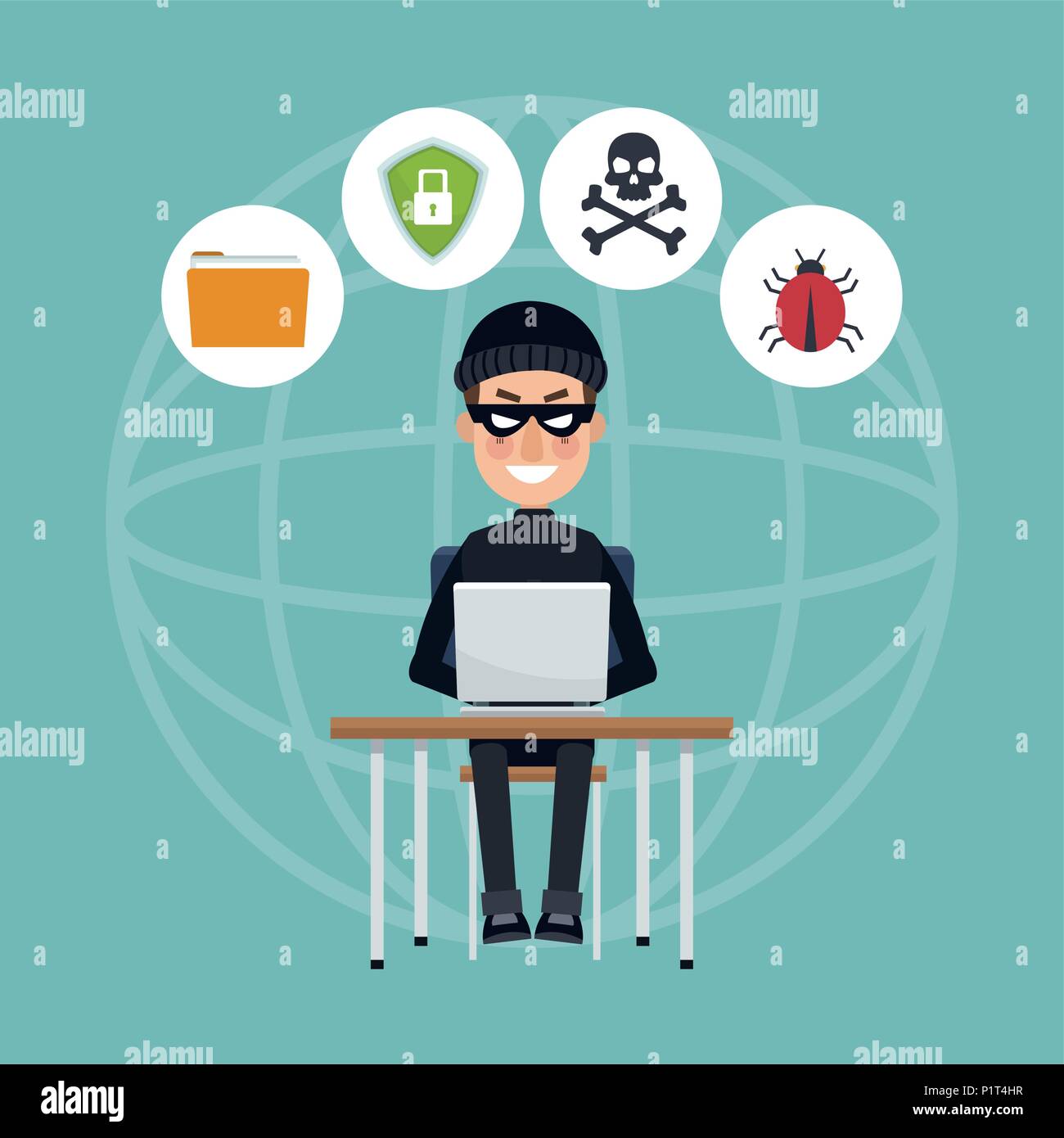 Hacker And Security System Stock Vector Image And Art Alamy