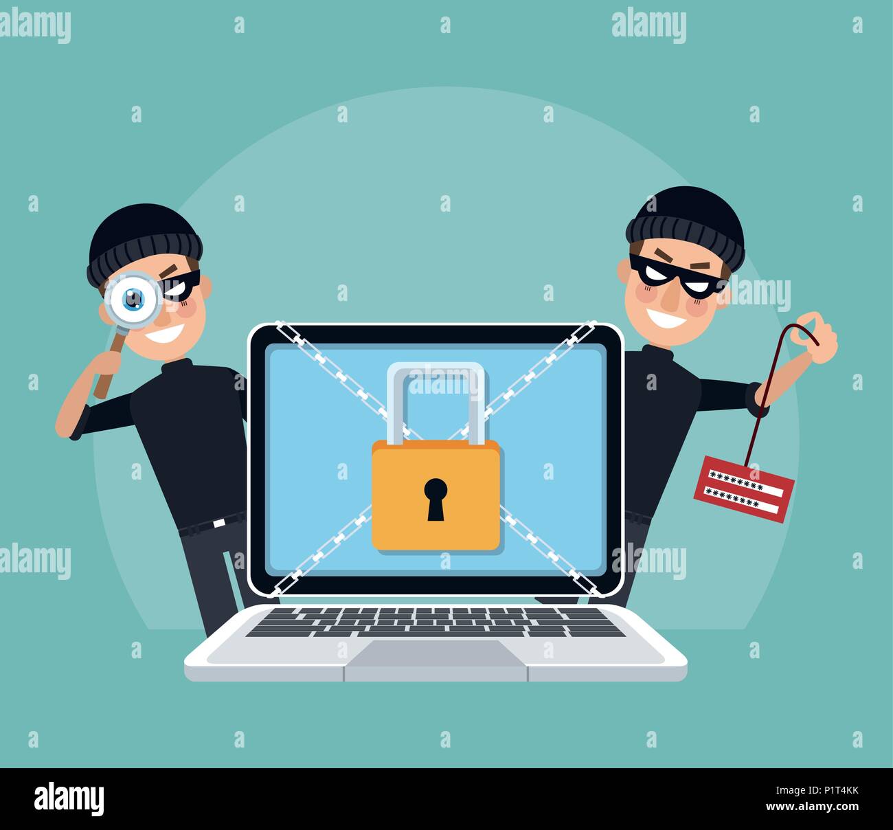 Hacker And Security System Stock Vector Image And Art Alamy