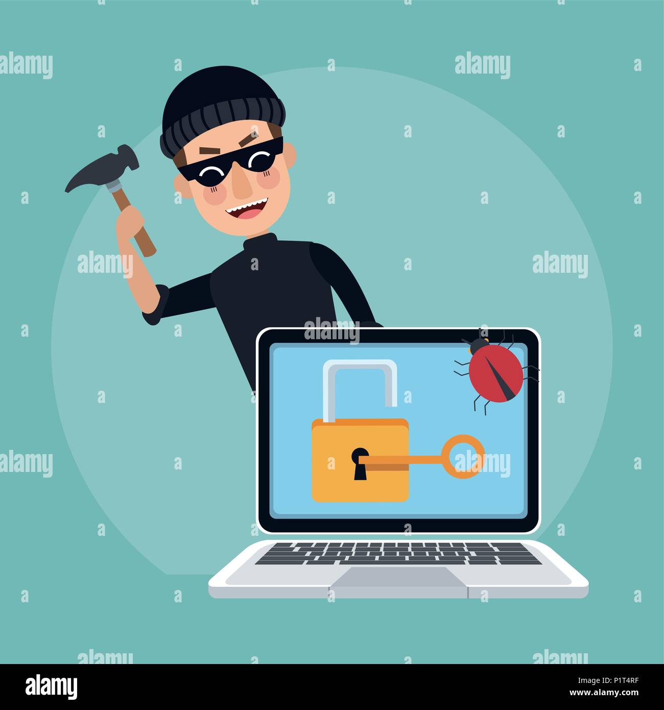 Hacker And Security System Stock Vector Image And Art Alamy