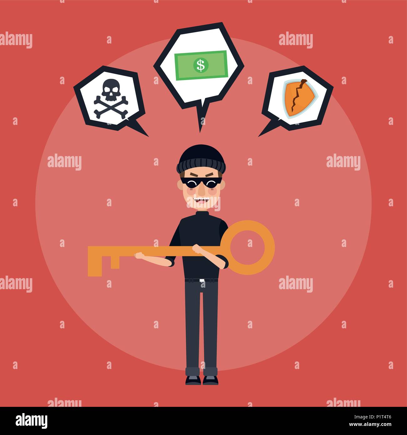 Hacker And Security System Stock Vector Image And Art Alamy