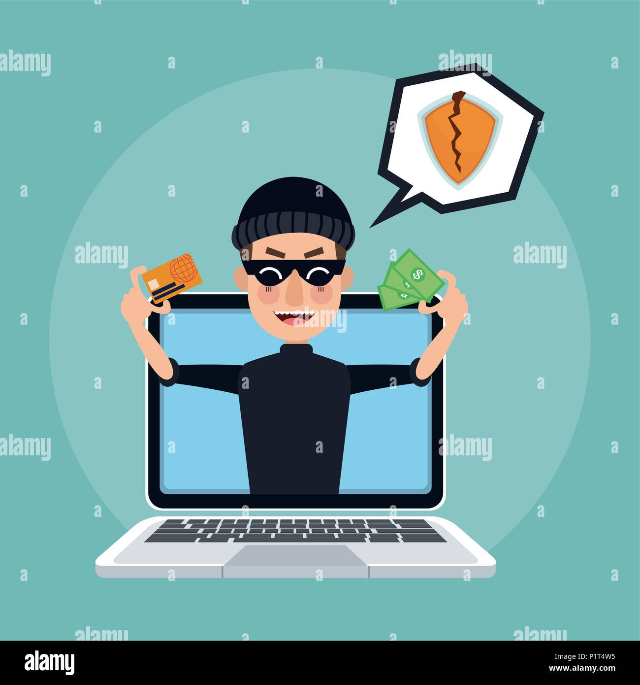 Hacker And Security System Stock Vector Image And Art Alamy
