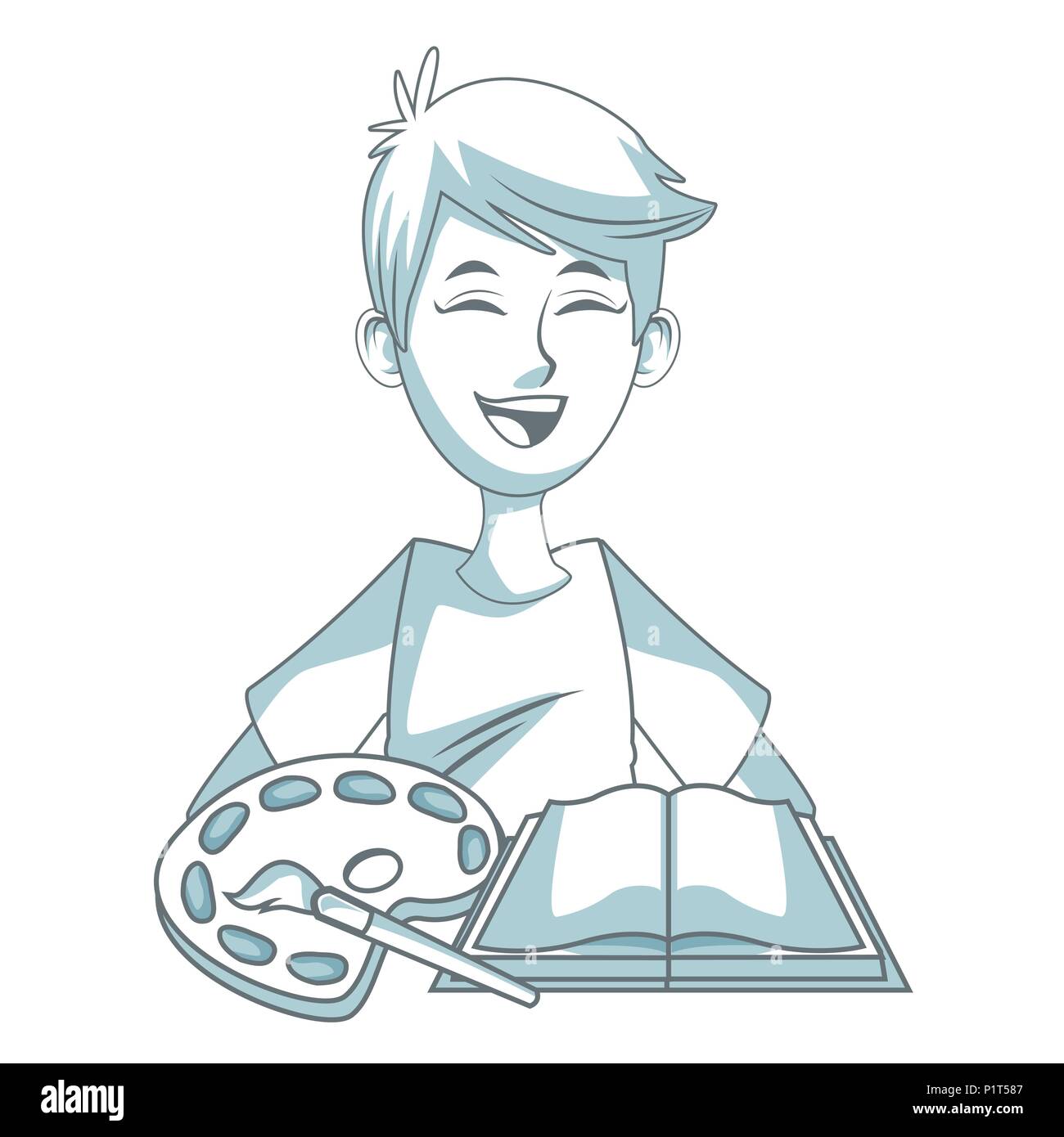 Happy student boy cartoon Stock Vector Image & Art - Alamy
