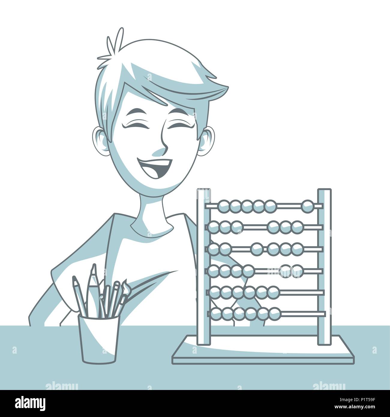 Happy student boy cartoon Stock Vector Image & Art - Alamy