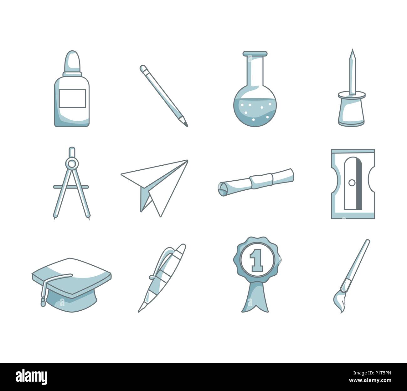 Set of school elements Stock Vector Image & Art - Alamy