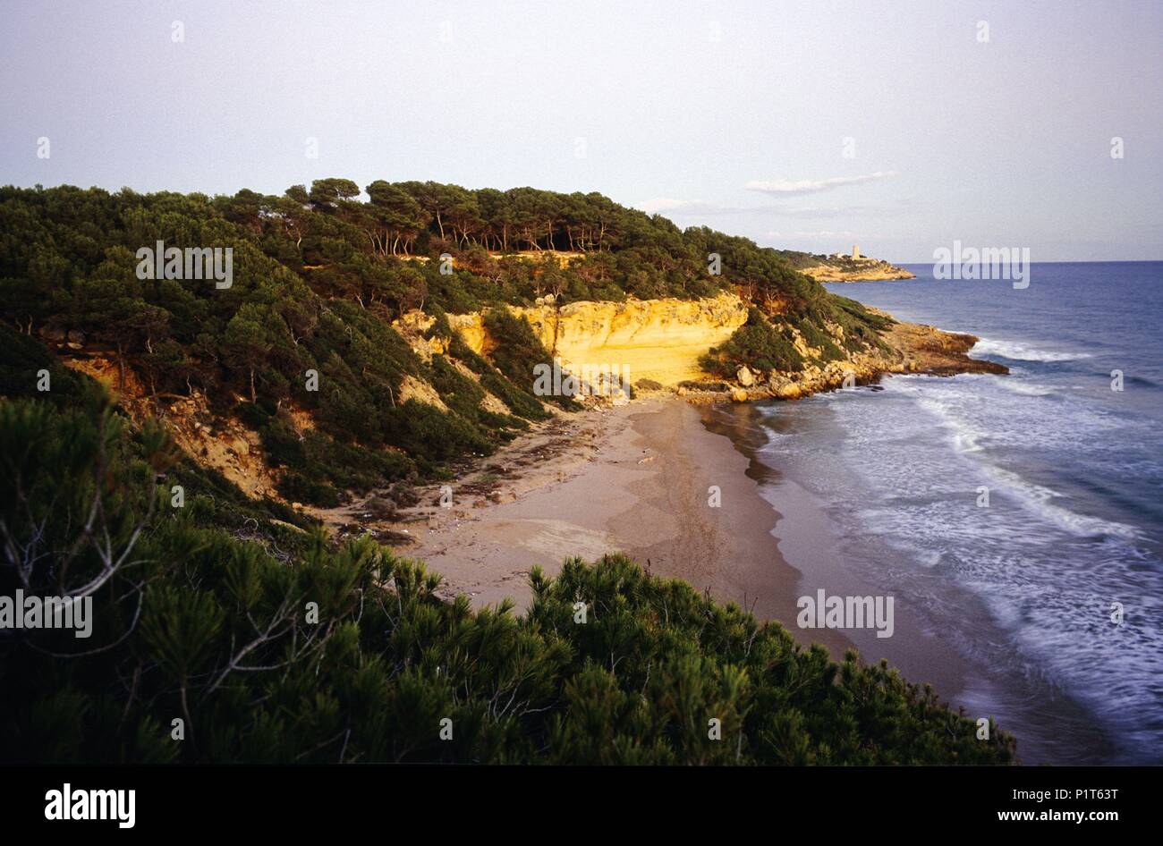 Cala / "Fonda" beach; next to Tarragona capital; Costa Dorada Stock ...