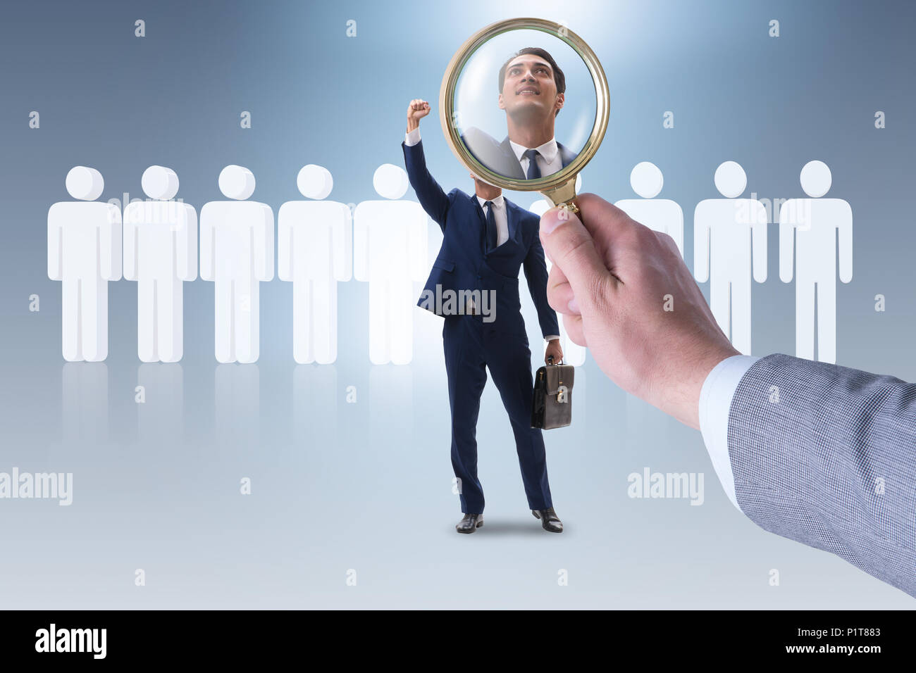 Recruitment and employment concept with selected employee Stock Photo ...