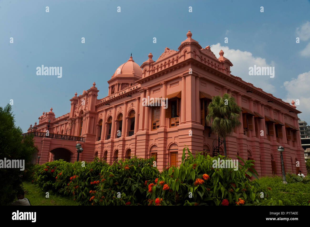 The historic Ahsan Manjil is situated on the bank of the Buriganga ...