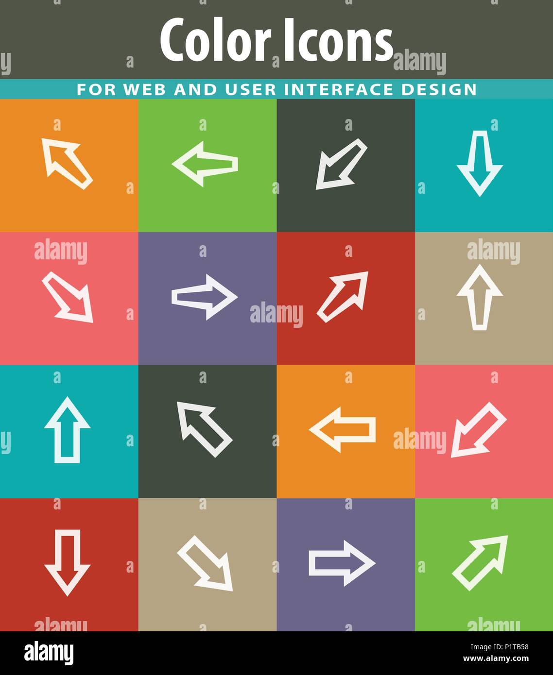 Arrows vector icons for user interface design Stock Vector Image & Art ...