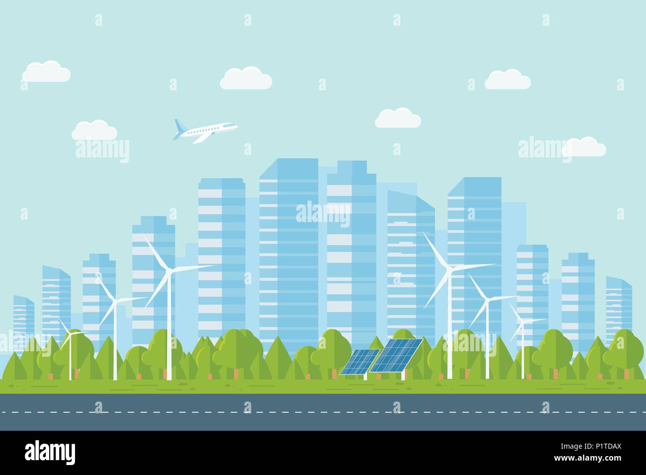 Smart car on highway Stock Vector Images - Alamy