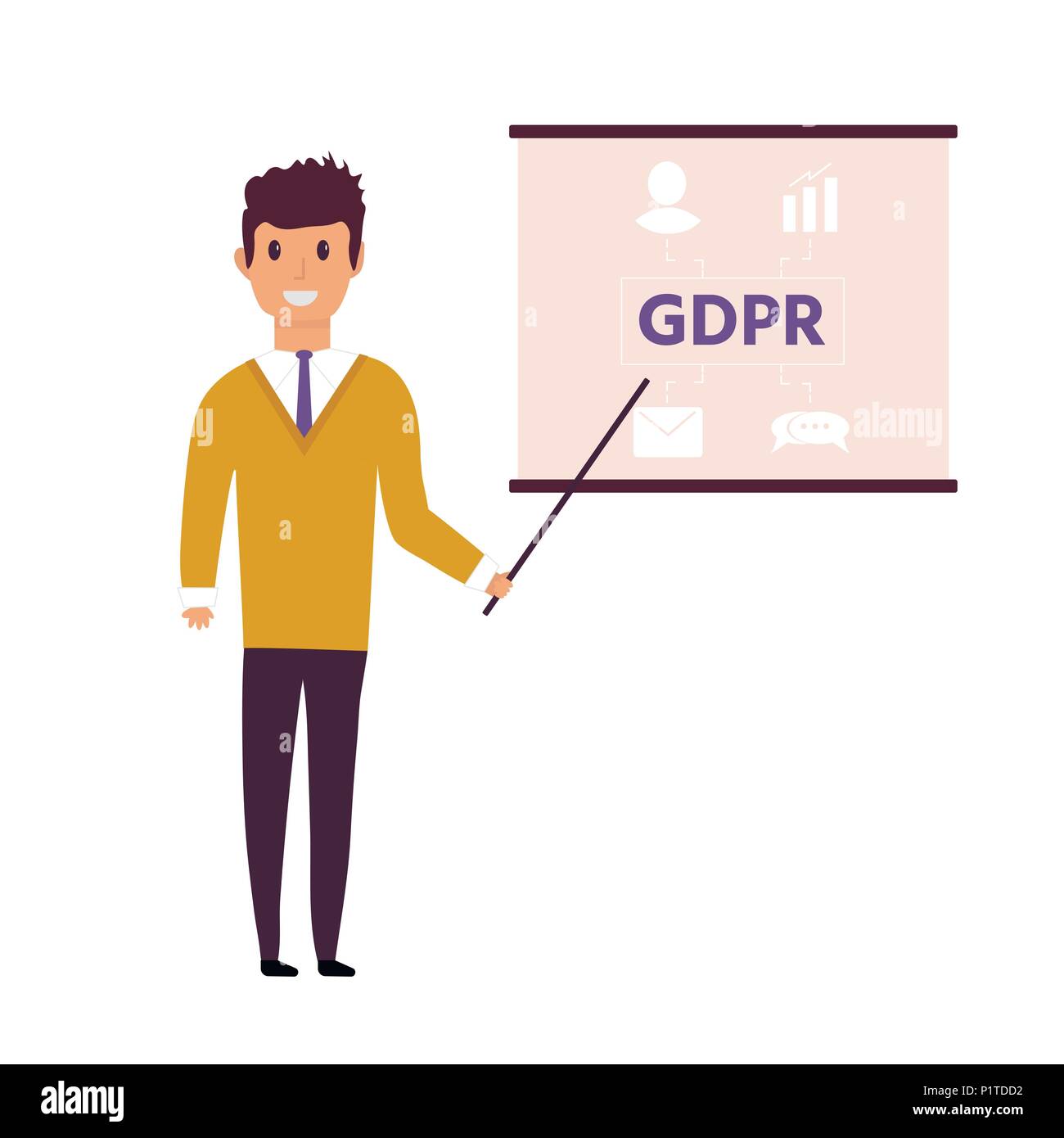 European General Data Protection Regulation. GDPR concept with ...