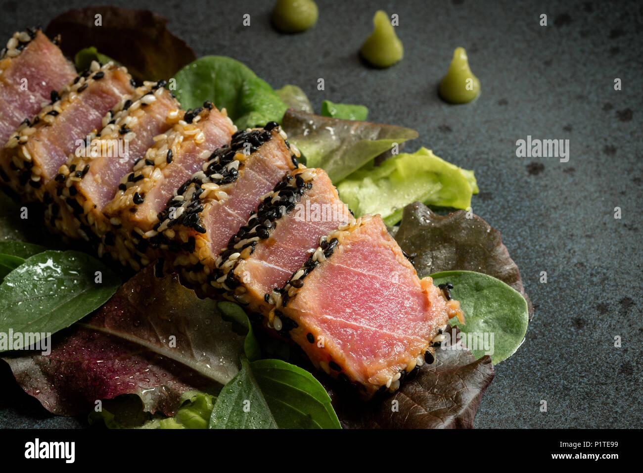 Sliced tuna hi-res stock photography and images - Alamy