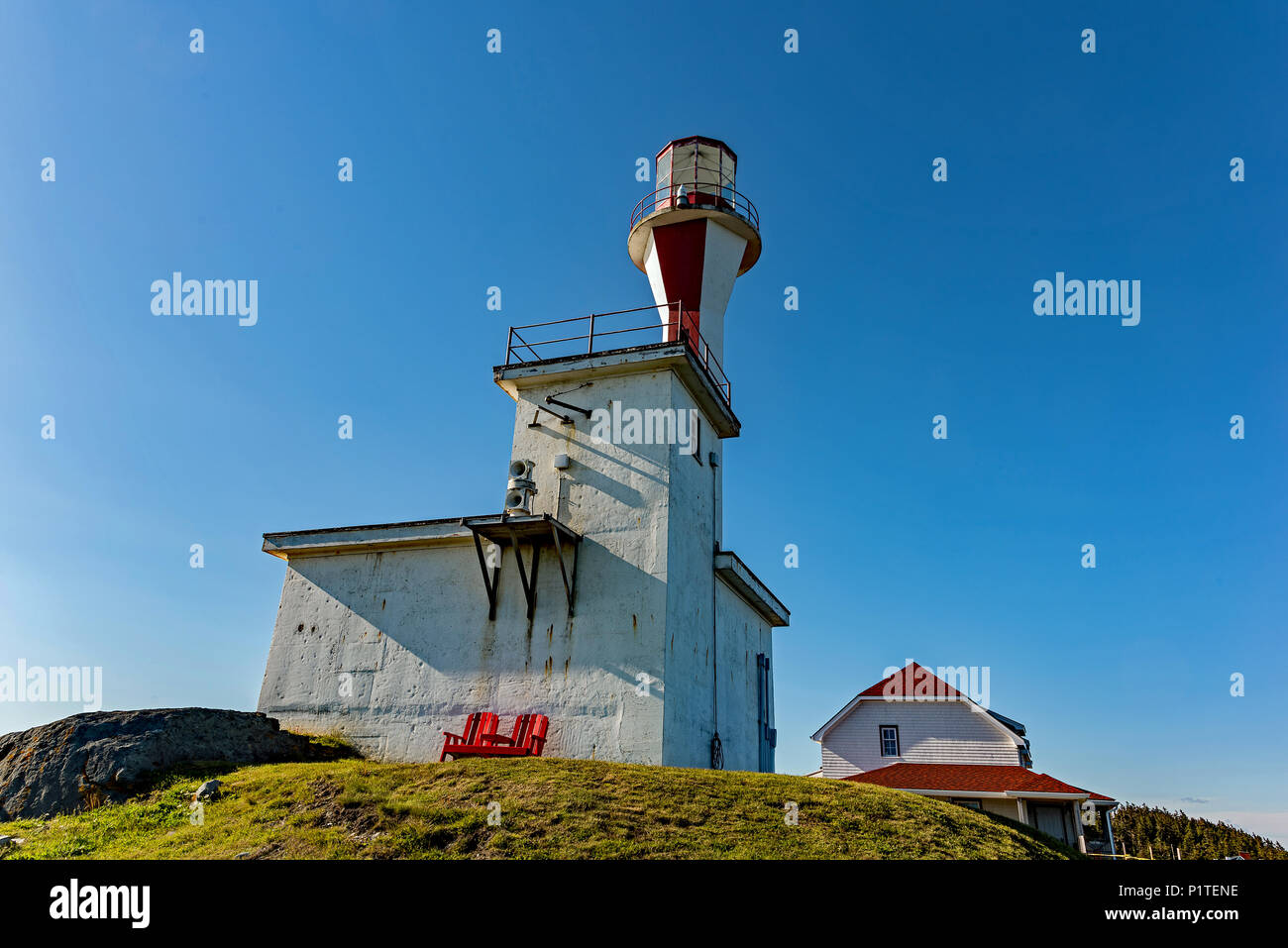 Cape Forchu Lighthouse, Yarmouth, Nova Scotia, Canada Stock Photo - Alamy