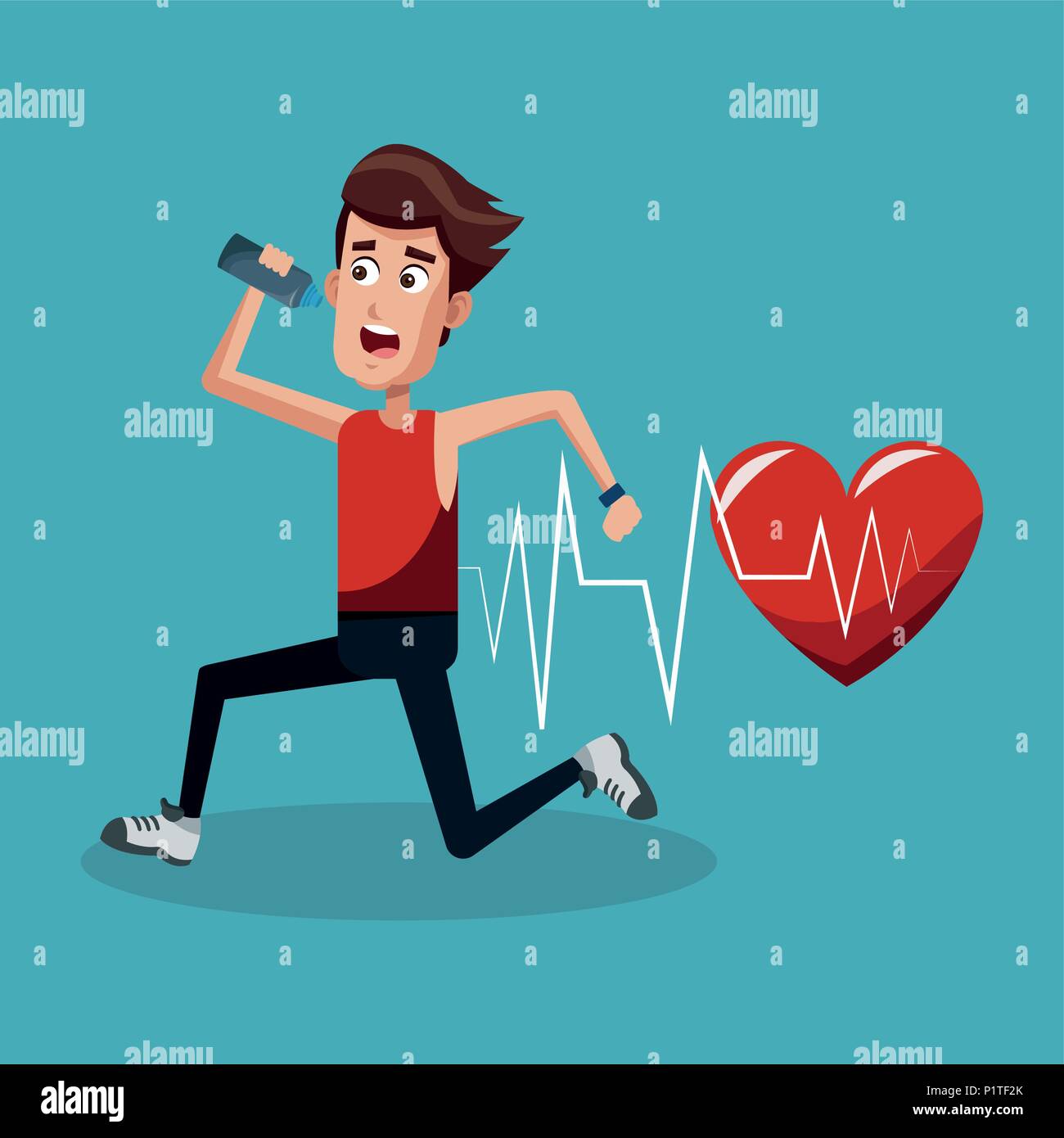 Young man healthy lifestyle cartoon Stock Vector Image & Art - Alamy