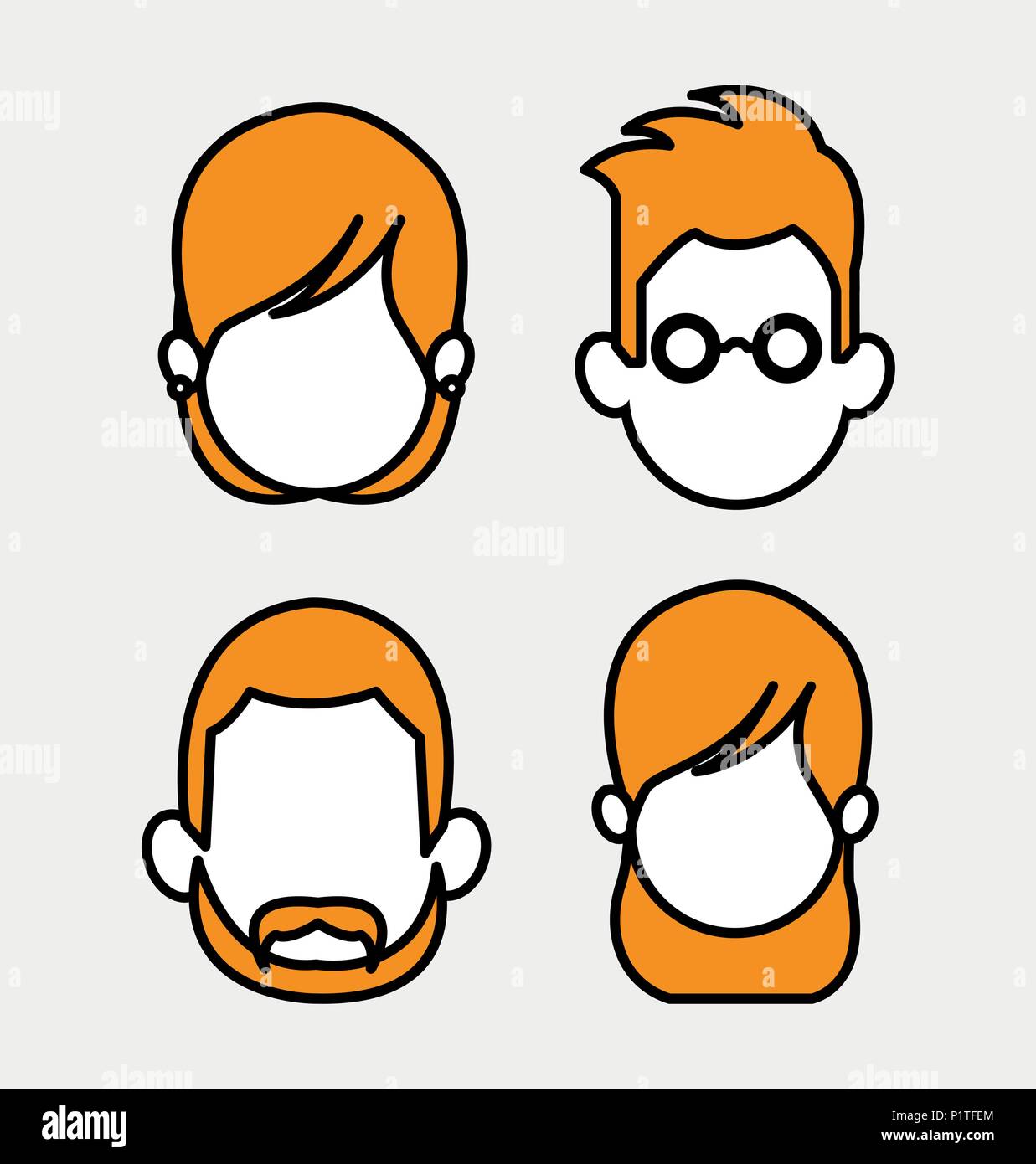 People faceless cartoons Stock Vector Image & Art - Alamy