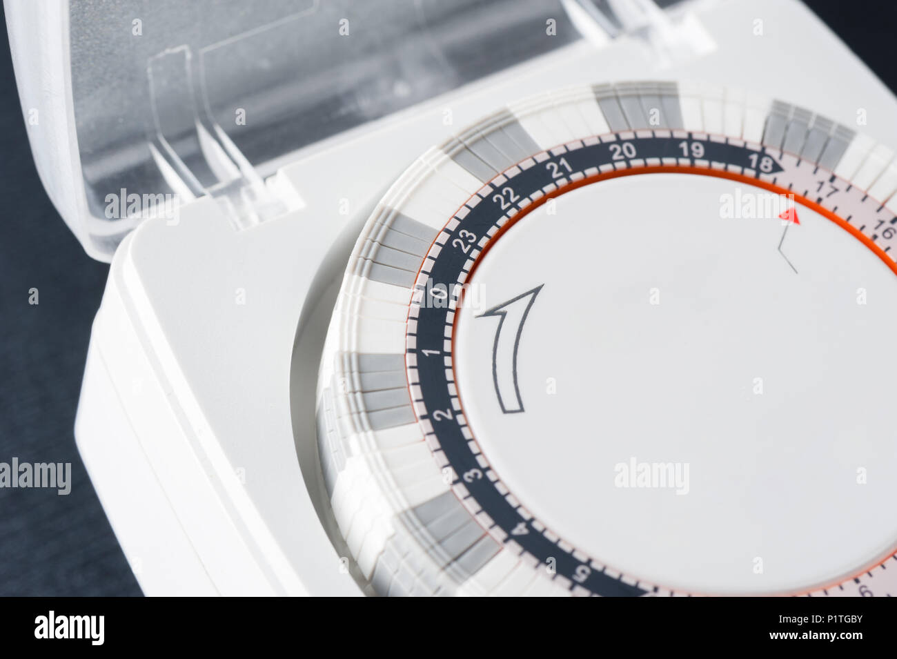 electrical socket with 24 hours program timer Stock Photo - Alamy