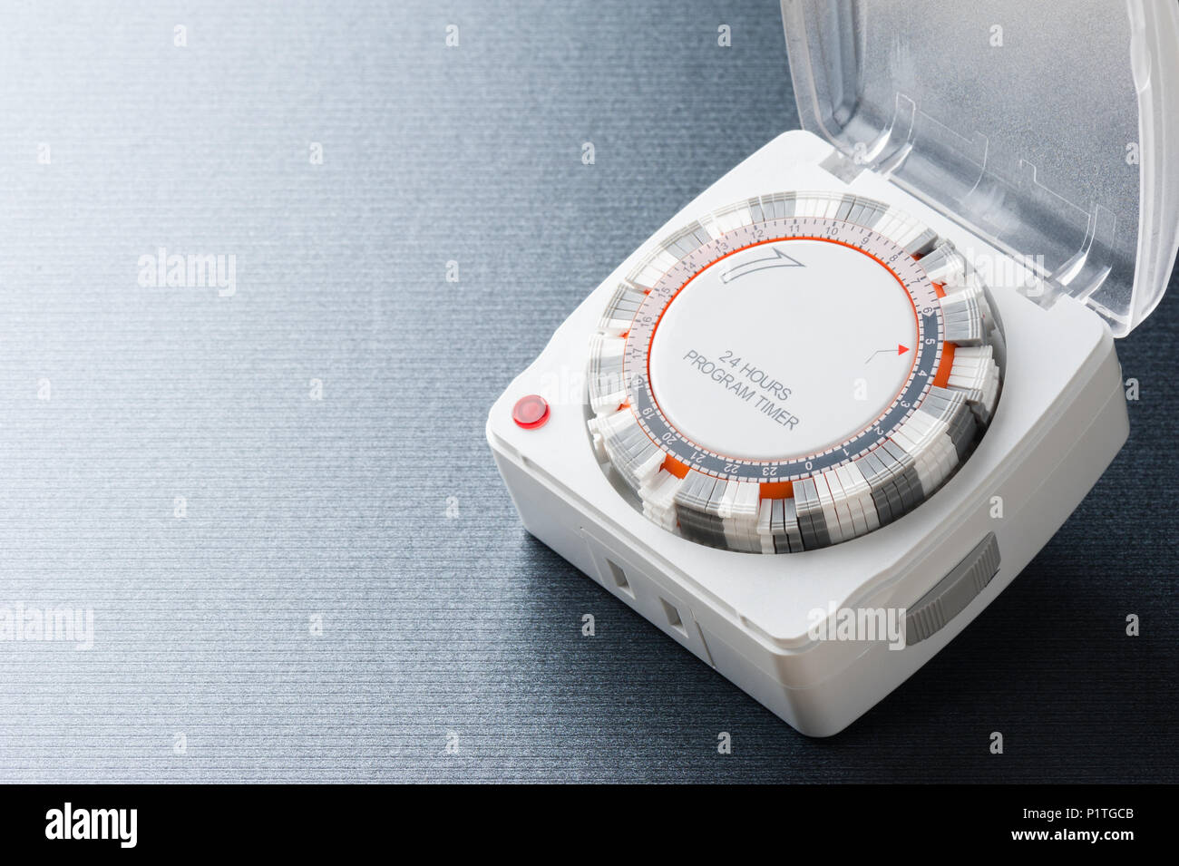 electrical socket with 24 hours program timer Stock Photo - Alamy