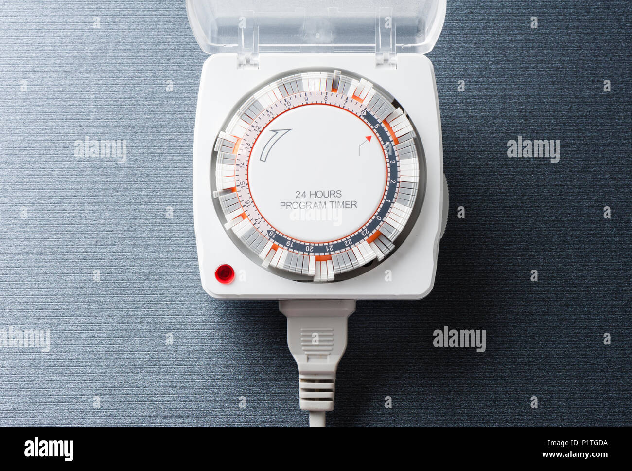 electrical socket with 24 hours program timer Stock Photo - Alamy