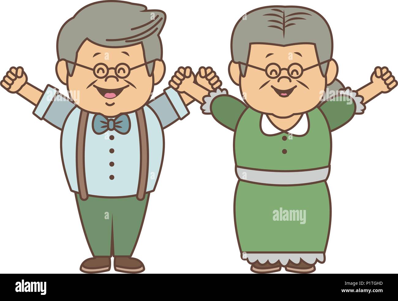 Beautiful grandparents couple cartoon Stock Vector Image & Art - Alamy