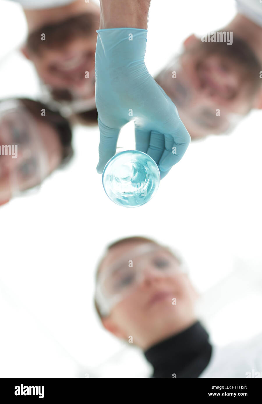 healthcare professionals working with liquids in laborator Stock Photo ...