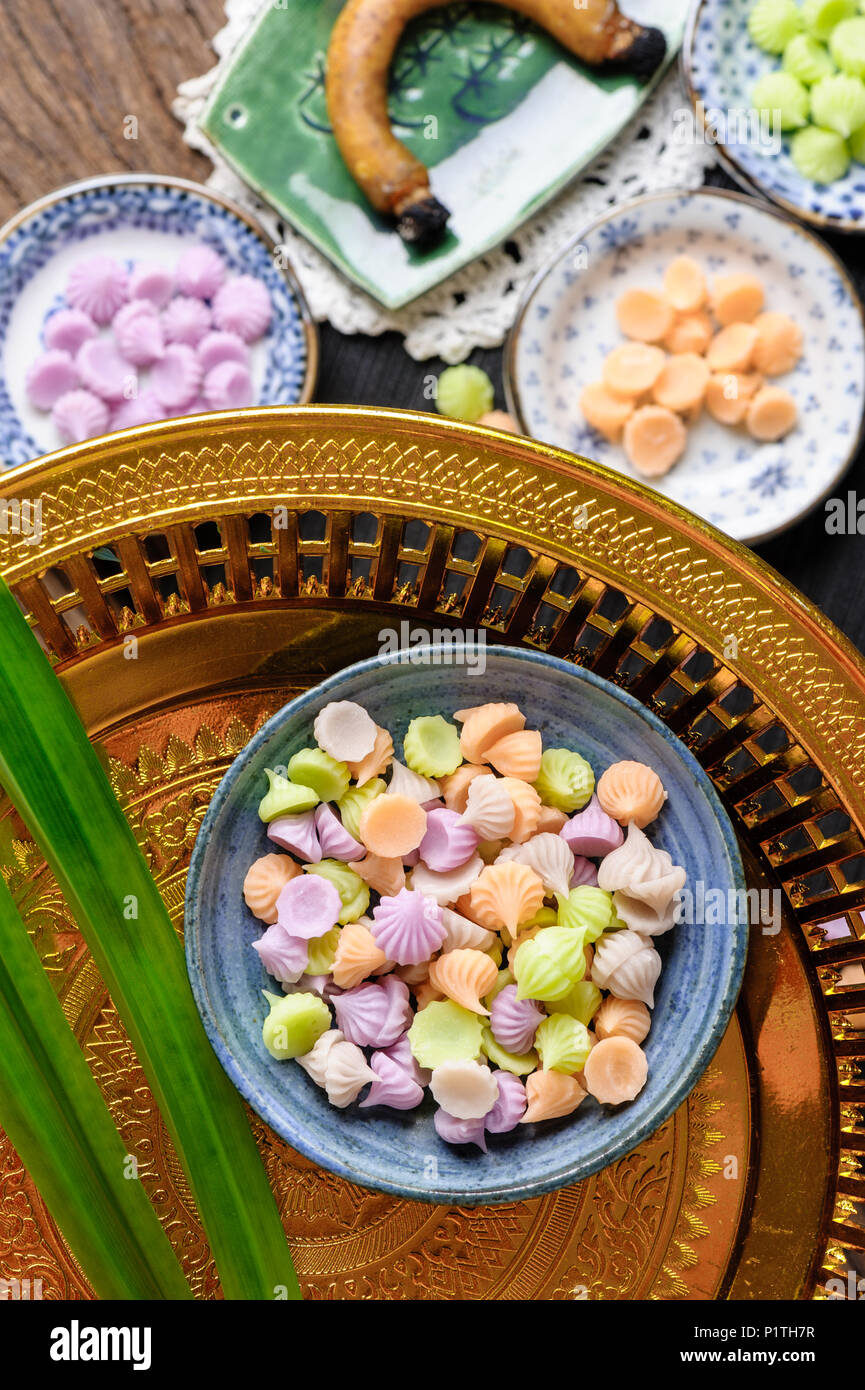 Aalaw or Alua, Thai traditional candy sweet dessert Stock Photo - Alamy