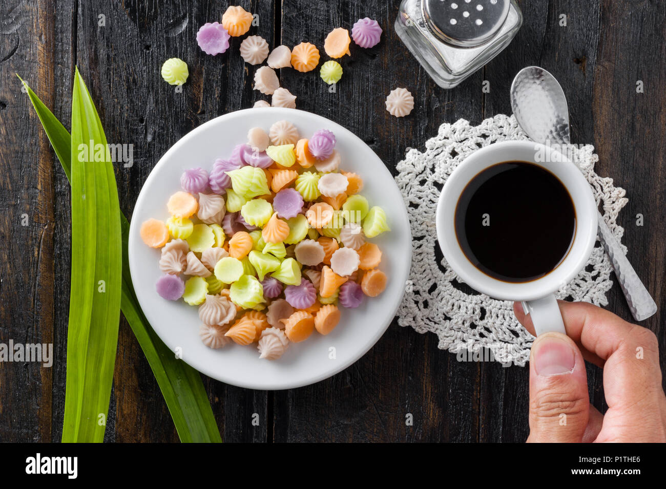 Aalaw or Alua, Thai traditional candy sweet dessert Stock Photo - Alamy