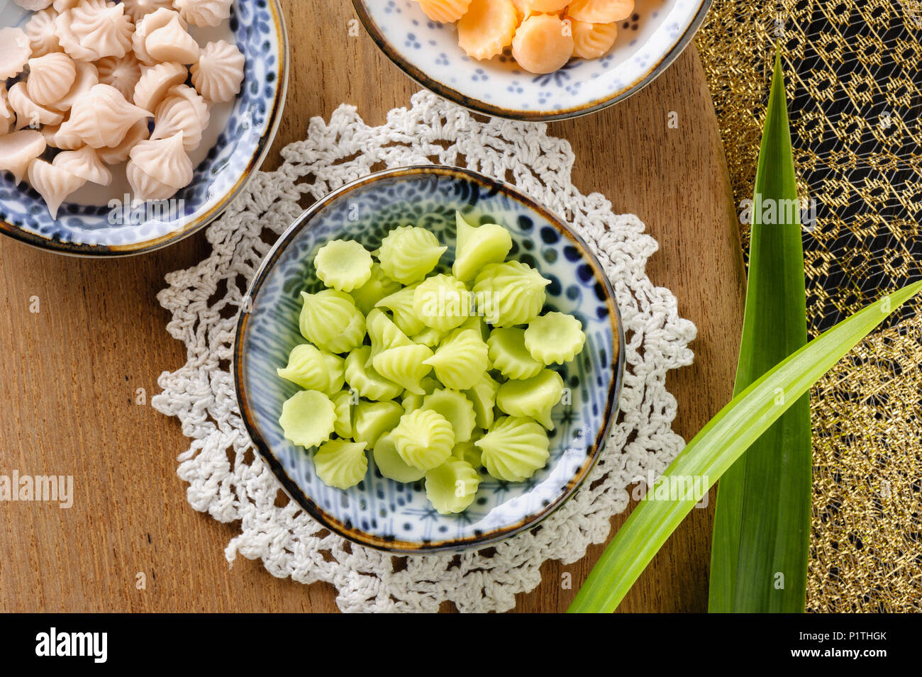 Aalaw or Alua, Thai traditional candy sweet dessert Stock Photo - Alamy