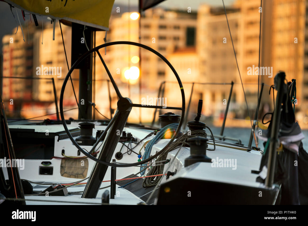 Rudder boat water steering hi-res stock photography and images - Alamy