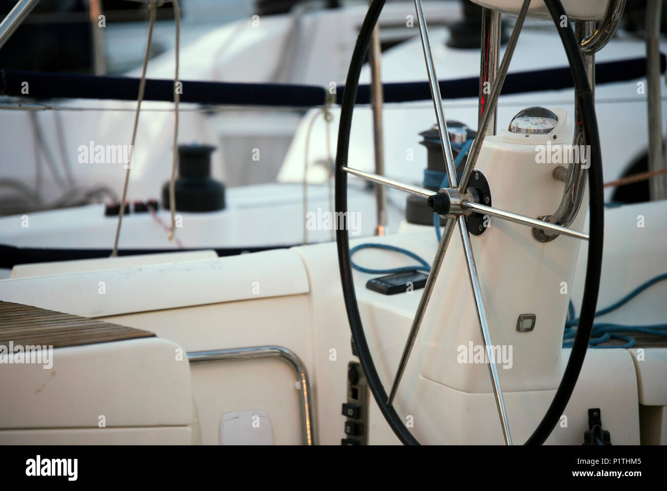 Rudder boat water steering hi-res stock photography and images - Alamy